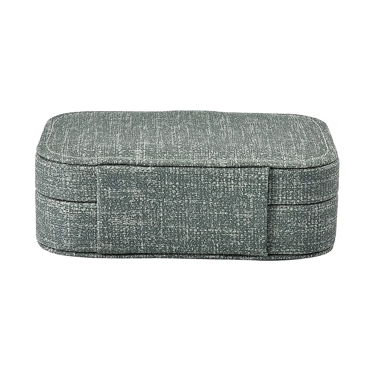 Buy Green Woven Texture Faux Leather Jewelry Organizer with Button ...