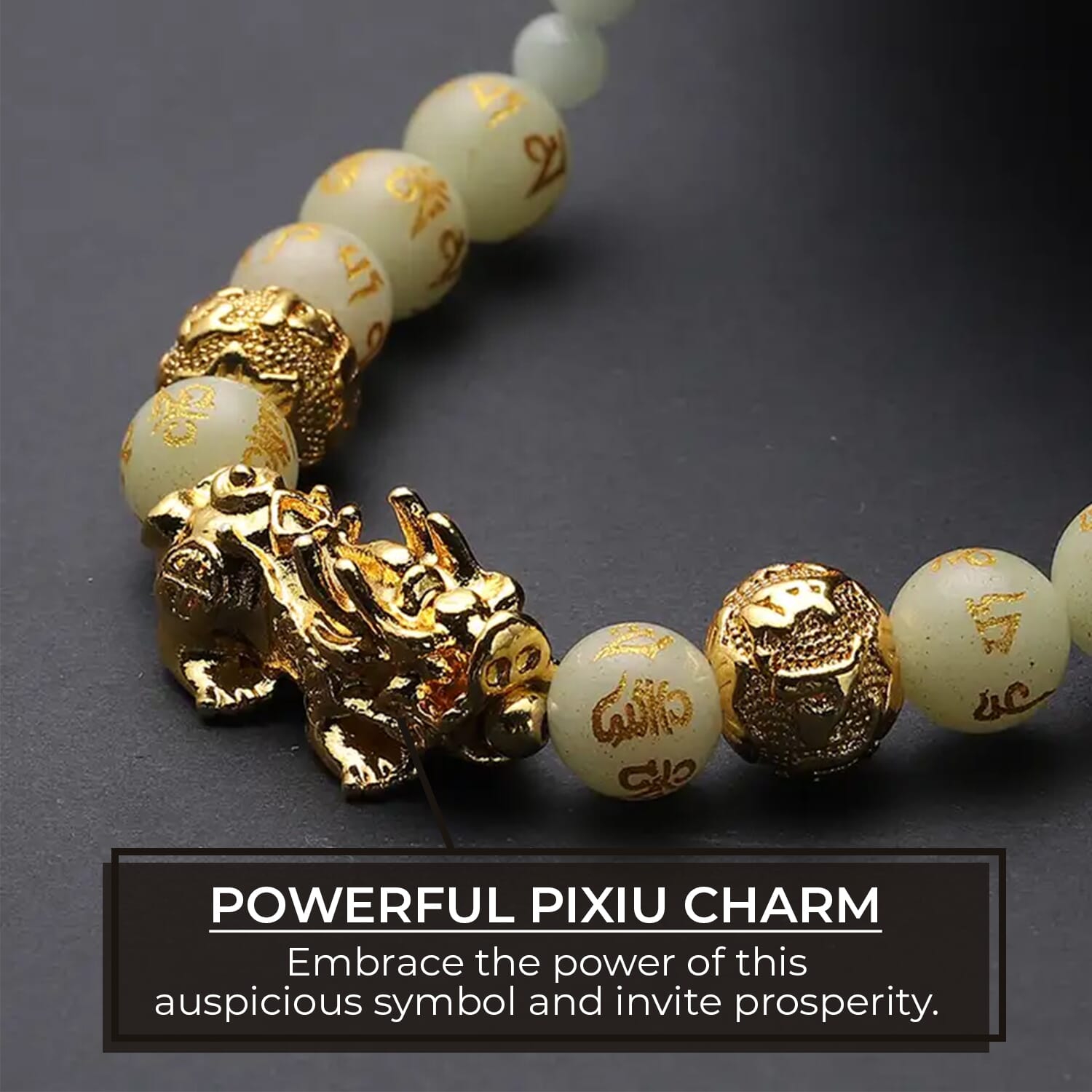 Feng Shui Luminous 173.50 CTW Beaded Pi Xiu Necklace in Goldtone Bead Necklace for Women Unique Birthday Gifts 18 20 inches Shop LC
