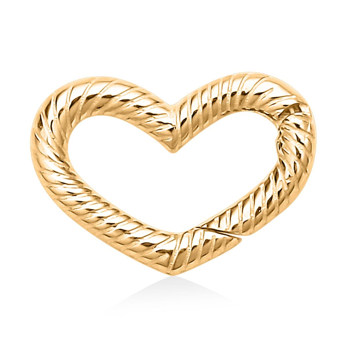 Buy 14K Yellow Gold Over Sterling Silver Heart Shape Clasp at ShopLC.