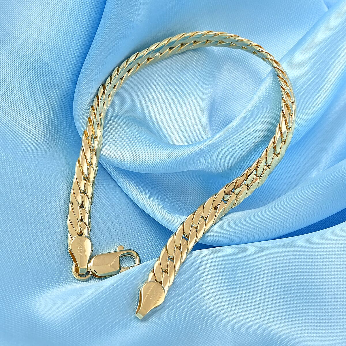 Buy Maestro Gold Collection Italian 14K Yellow Gold 6.1mm Flat Curb ...