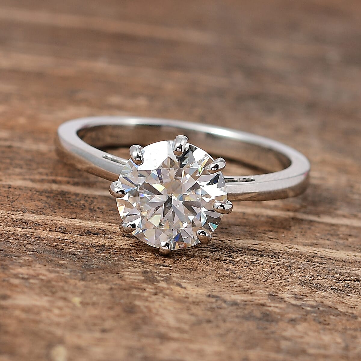 Buy 950 Platinum Moissanite Ring, Moissanite Solitaire Ring, 950 ...