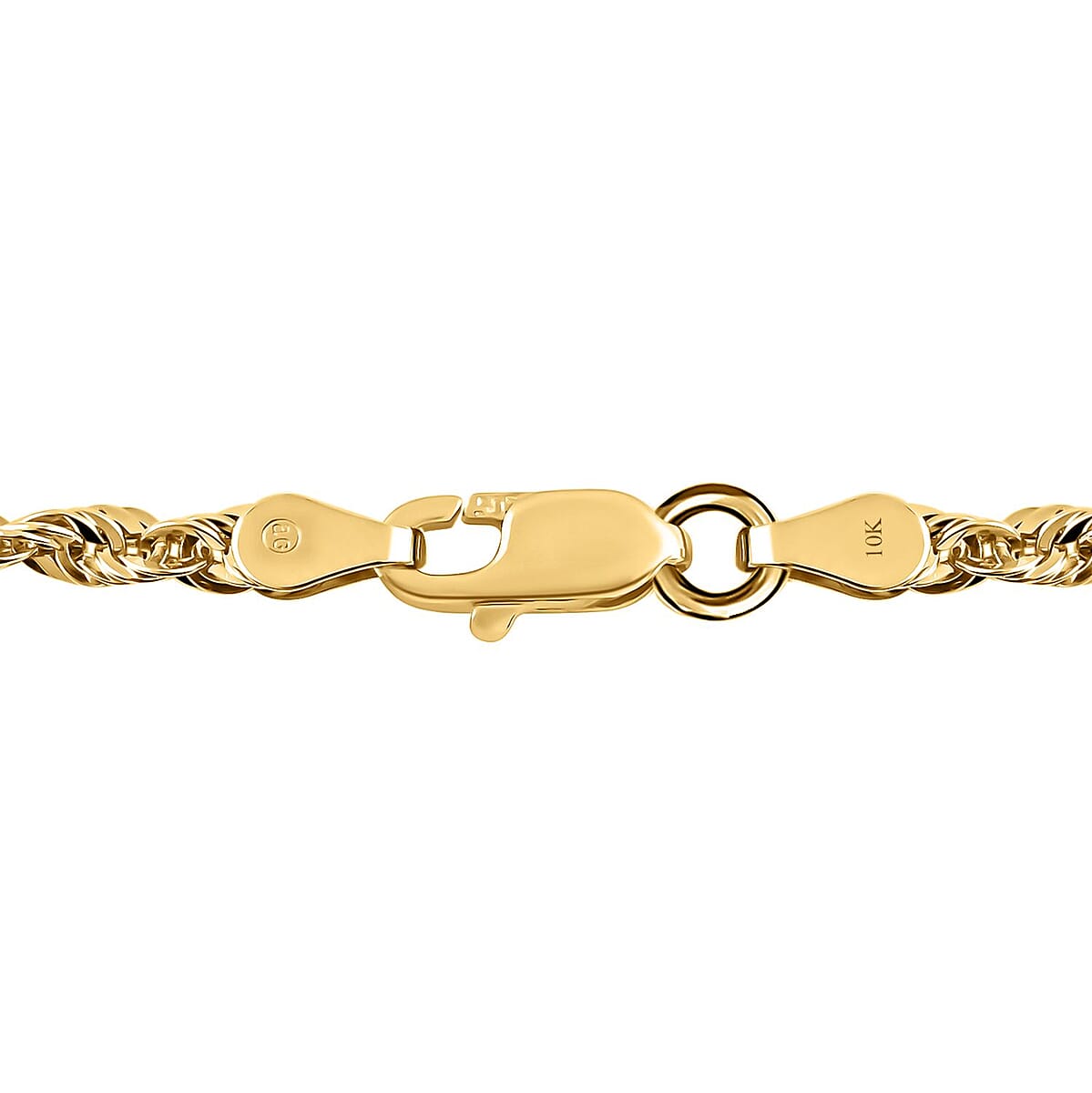 Buy 10K Yellow Gold 2.52mm Laser Rope Necklace 20 Inches 4 Grams at ShopLC.