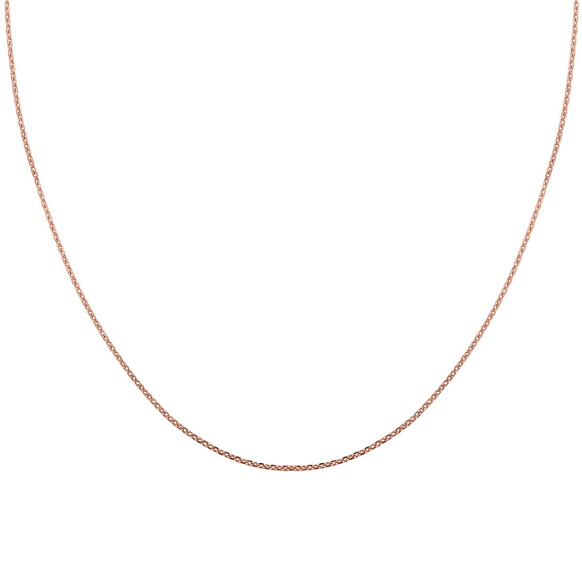 Buy Italian 14K Rose Gold Over Sterling Silver Forzatina Chain Necklace ...