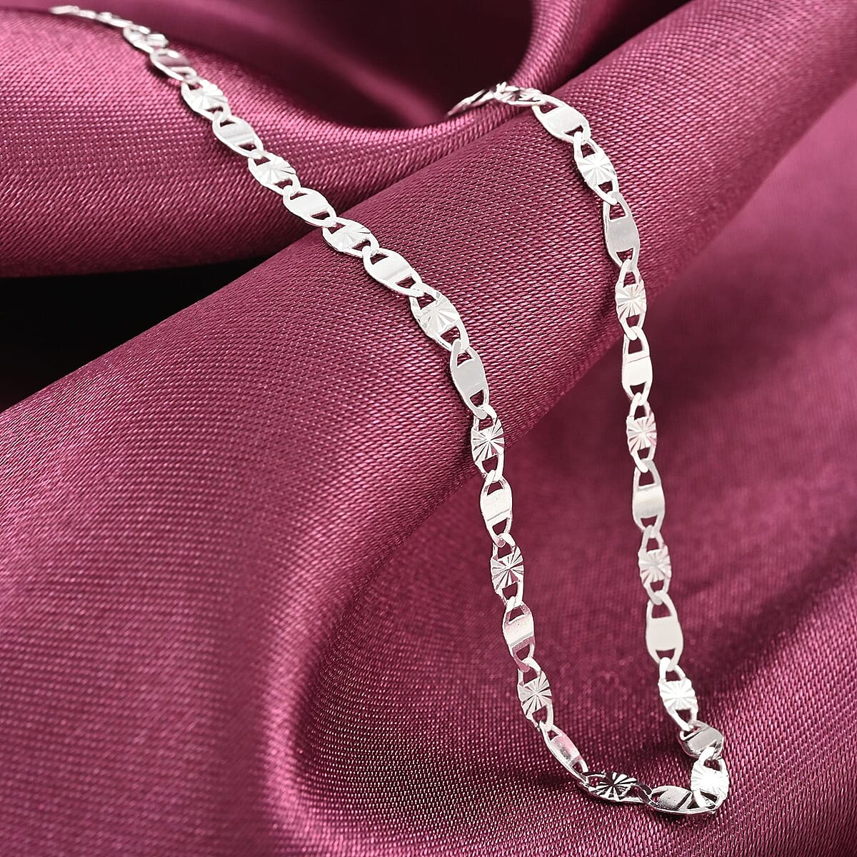 Buy Italian Sterling Silver Vale Star and Squash Necklace 20 Inches 2.5 ...