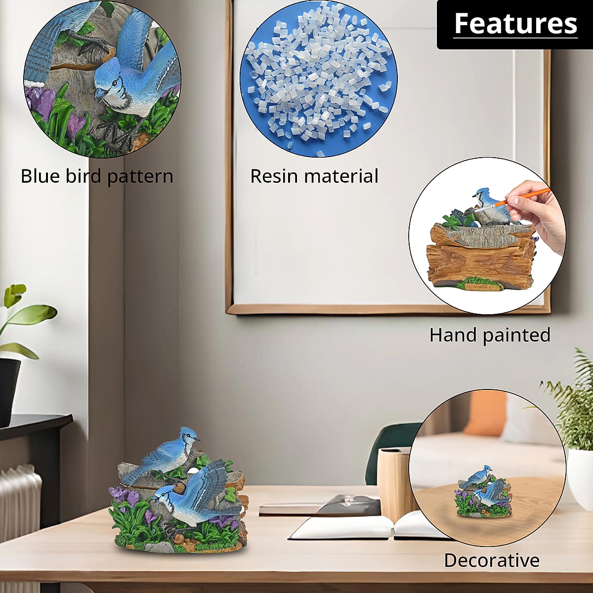 Buy Hand Painted Resin Trinket Boxes - Blue Bird at ShopLC.