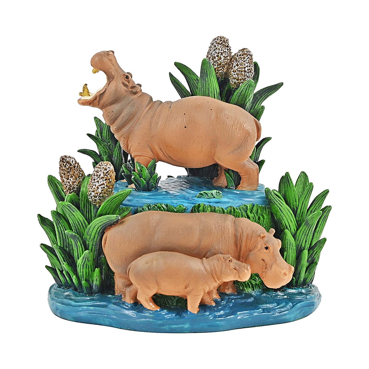 Buy Closeout Hand Painted Resin Trinket Boxes - Hippo at ShopLC.