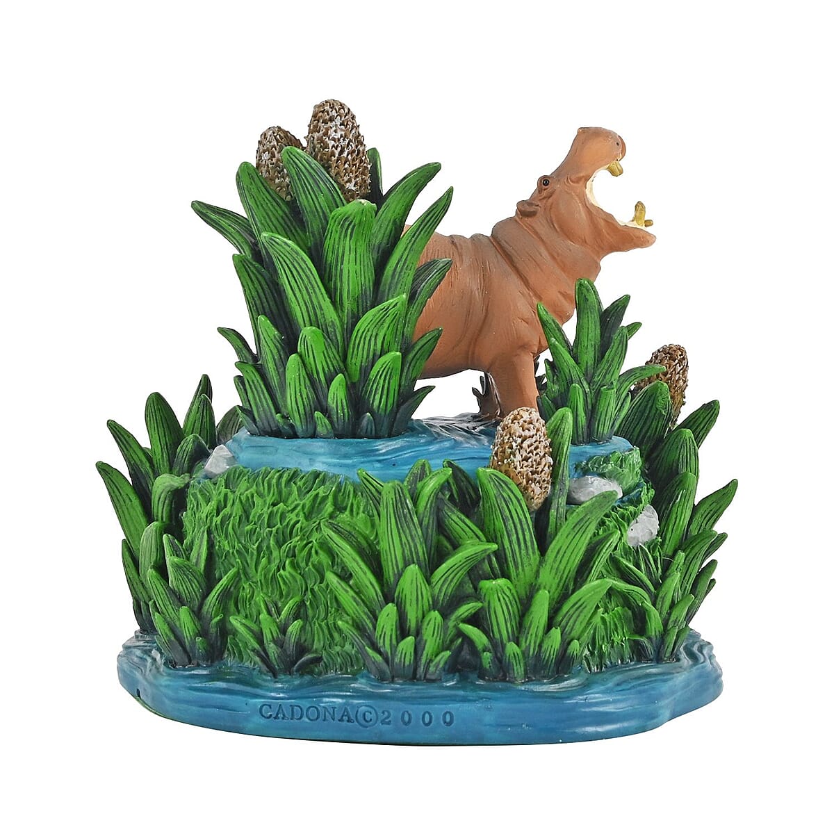 Buy Closeout Hand Painted Resin Trinket Boxes - Hippo at ShopLC.