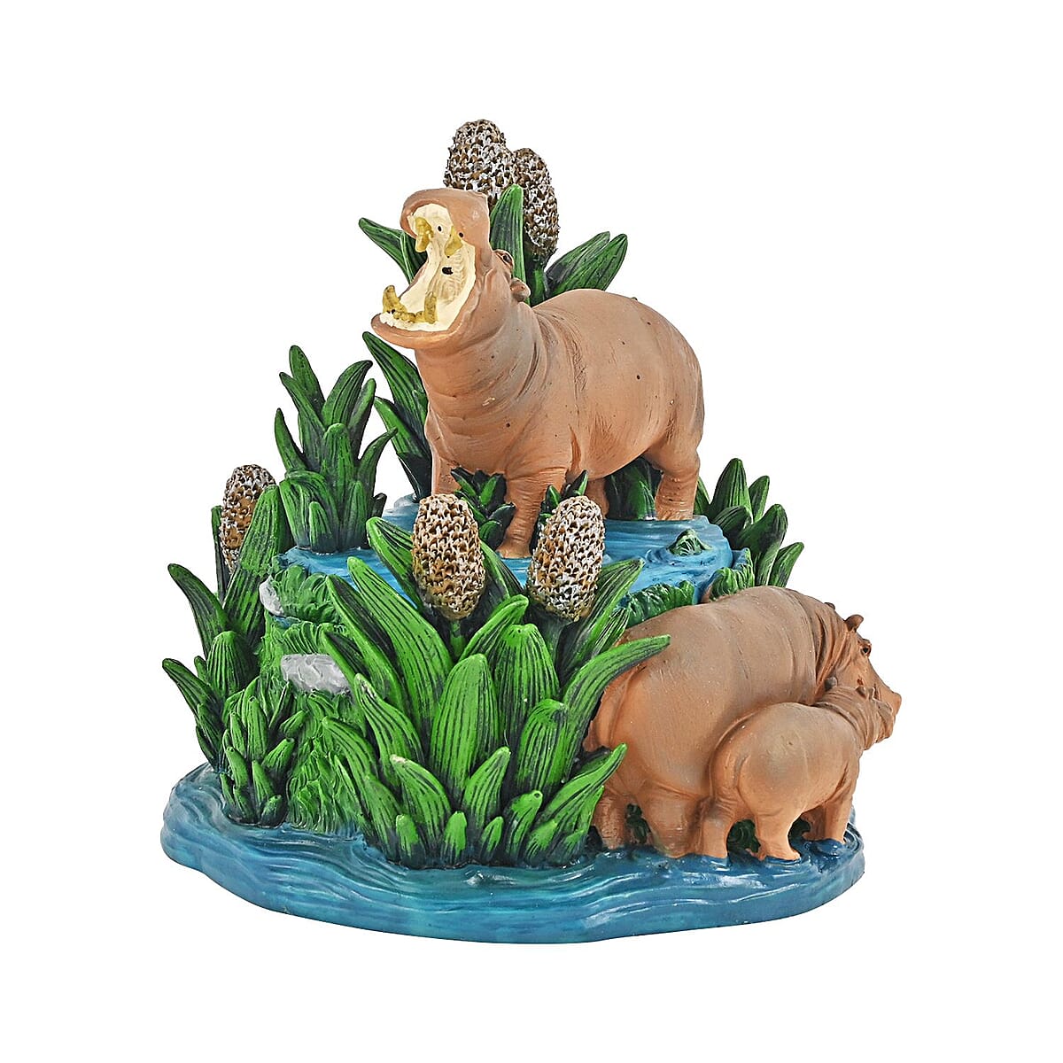 Buy Closeout Hand Painted Resin Trinket Boxes - Hippo at ShopLC.