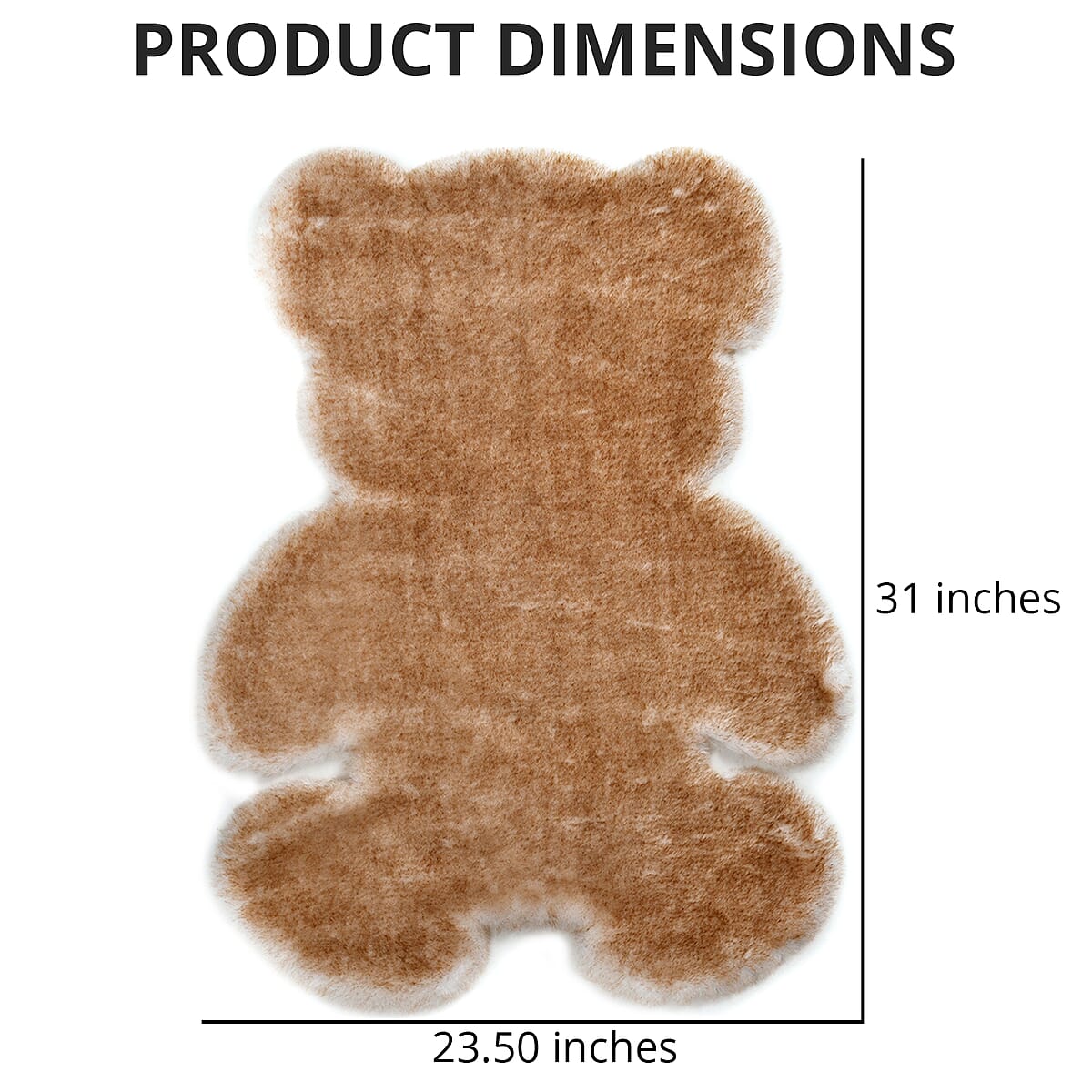 Mother's day jewelry Homesmart Light Coffee Bear Shape Rug (23.5"x31 ...