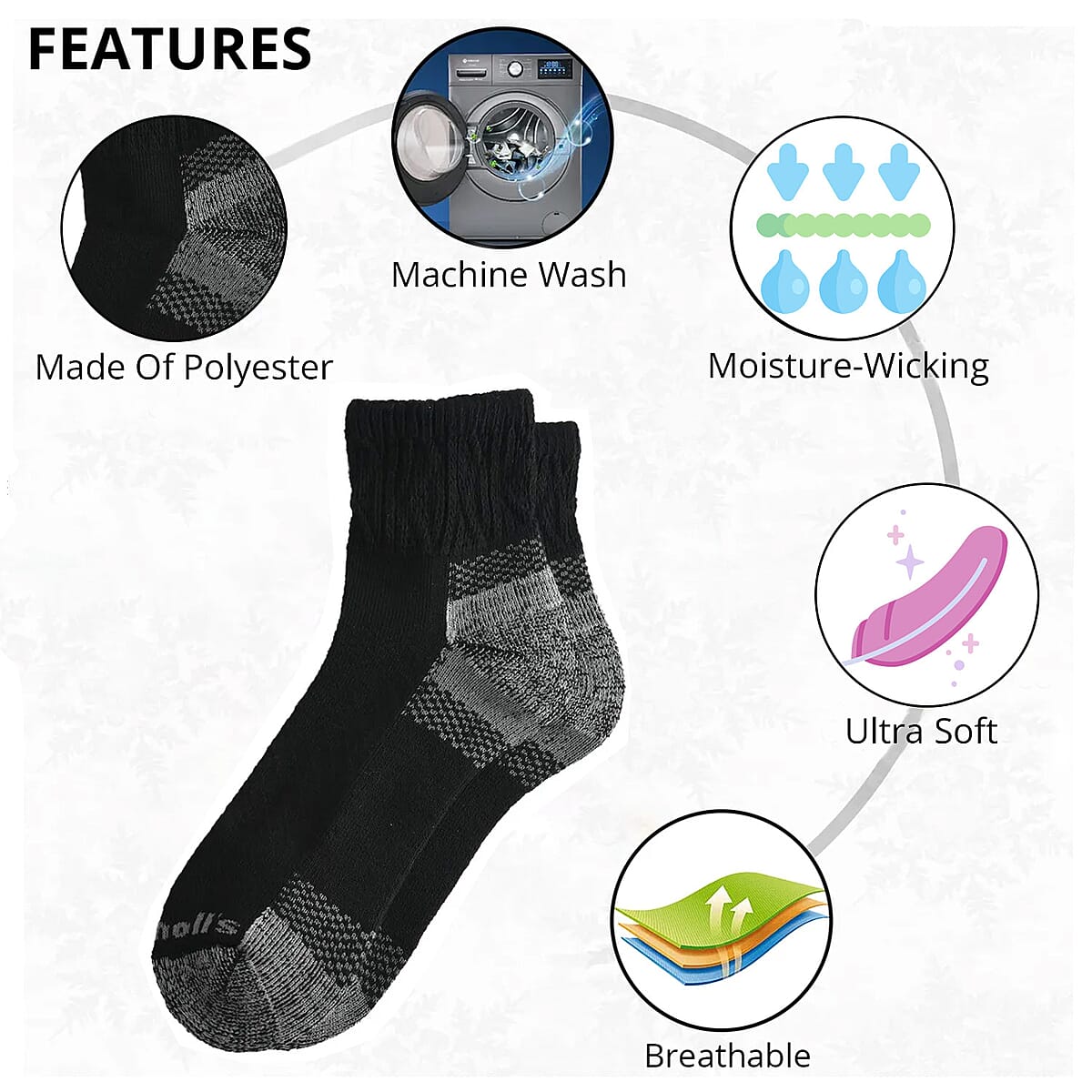 Buy Dr. Scholls Women's Advanced Relief 2pck Ankle Socks -Black (Sizes ...