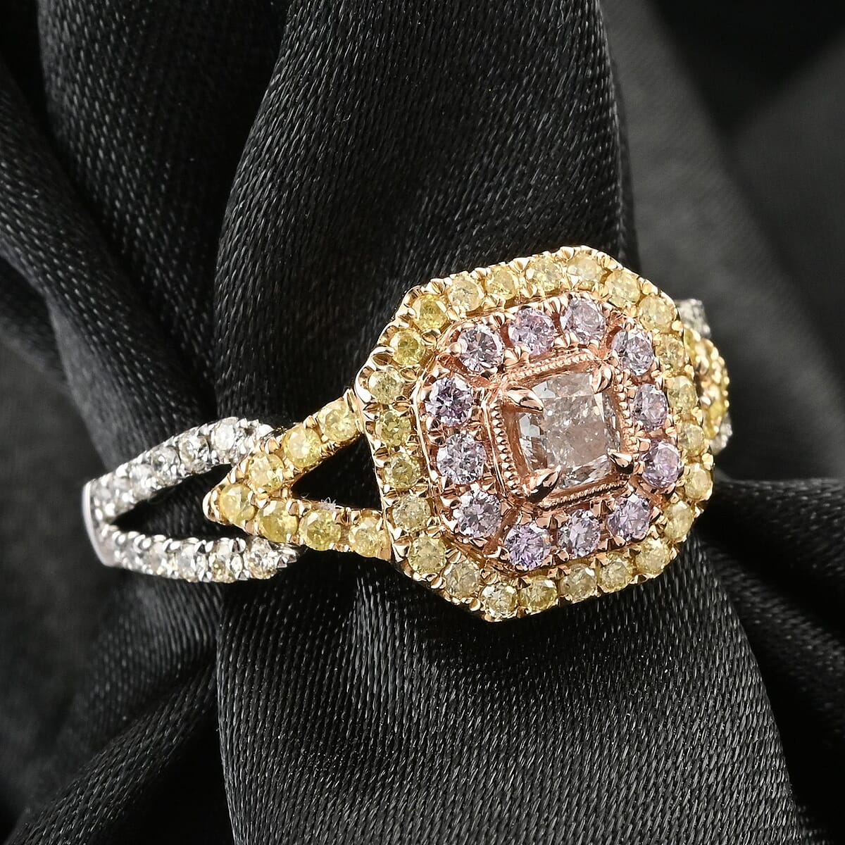 Buy Ankur Treasure Chest Modani 14K White, Yellow and Rose Gold Natural ...