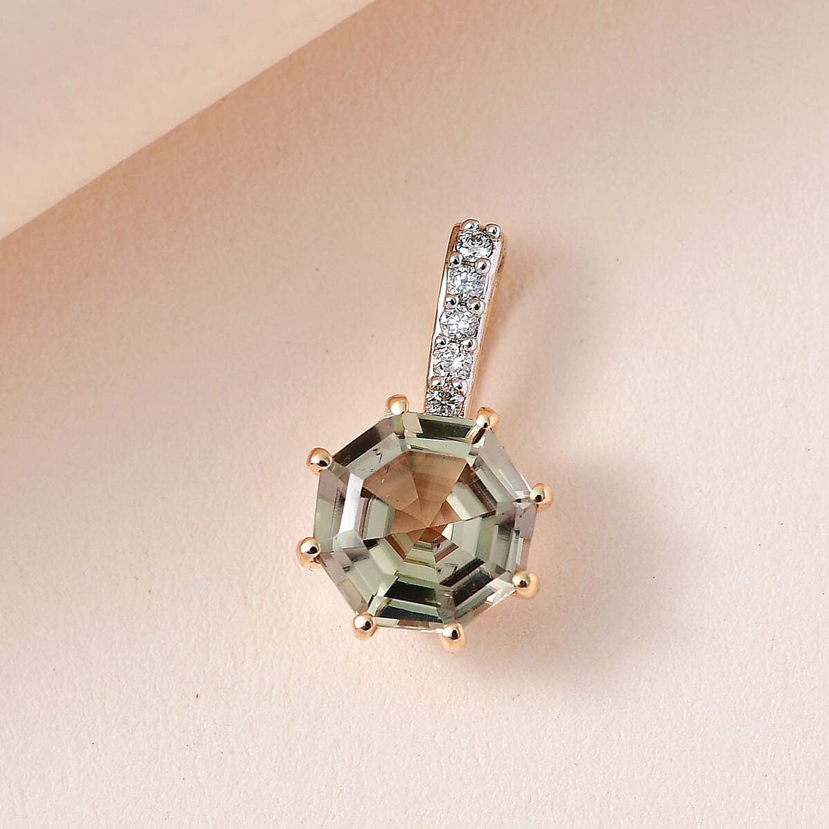 Buy Iliana 18K Yellow Gold Octillion Cut AAA Turkizite and G-H SI ...