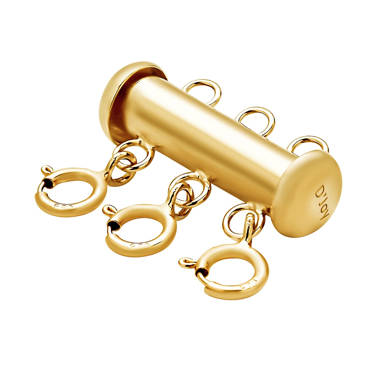 Buy Minimalist 3 Row Magnetic Layering Lock in 14K YG Over Sterling ...