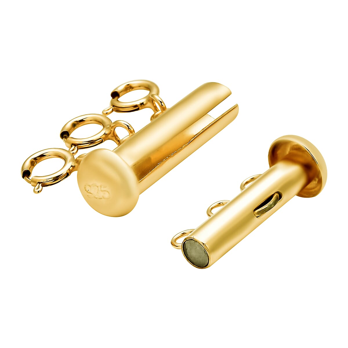 Buy Minimalist 3 Row Magnetic Layering Lock in 14K YG Over Sterling ...