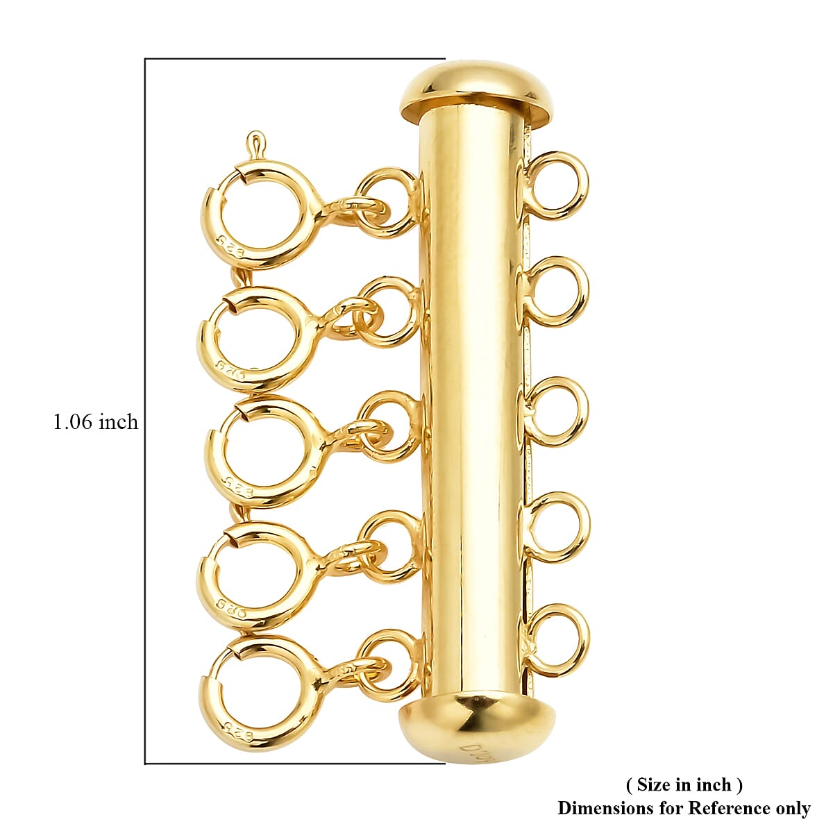 Buy Minimalist 5 Row Magnetic Layering Lock in 14K YG Over Sterling ...