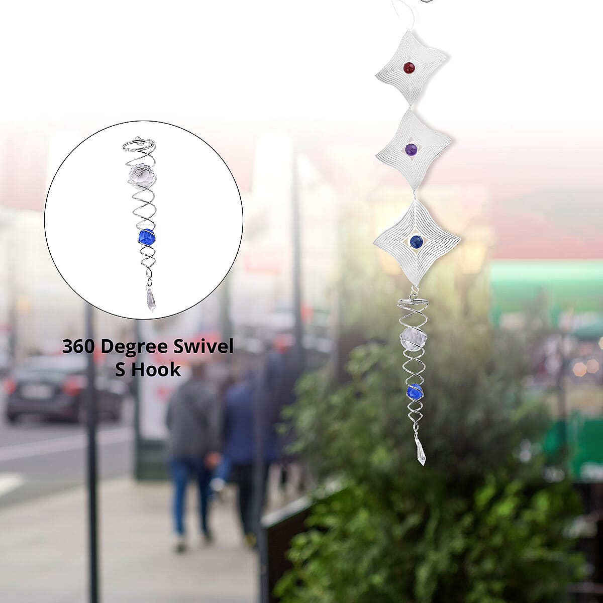 Buy Stainless Steel Magic Kinetic Sculpture 3pcs Fancy Wind Spinner at ...