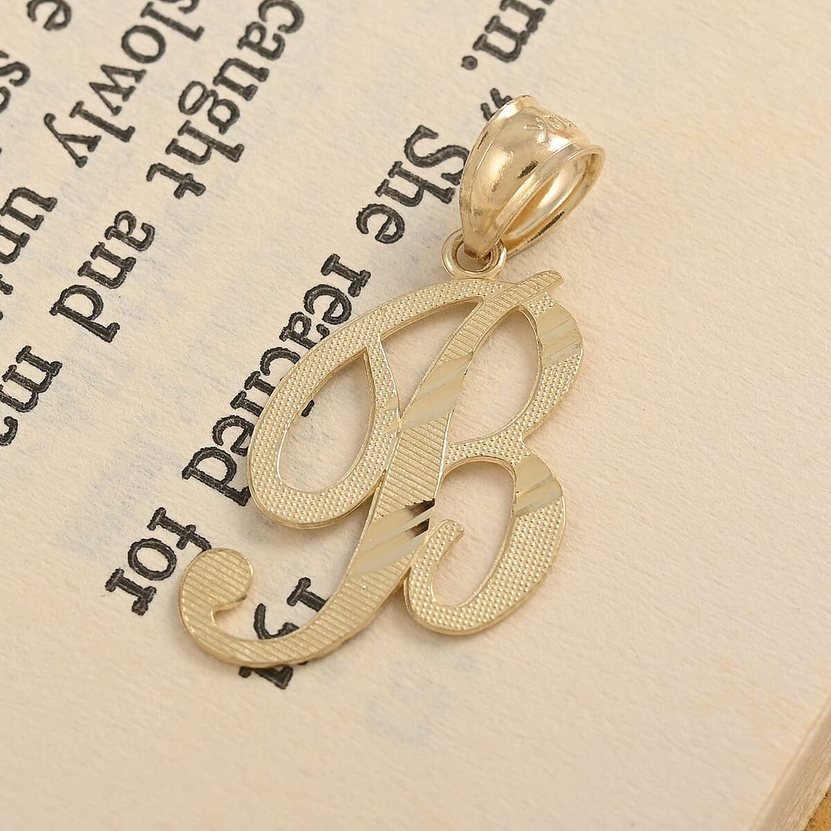 Buy 10K Yellow Gold Initial B Pendant at ShopLC.