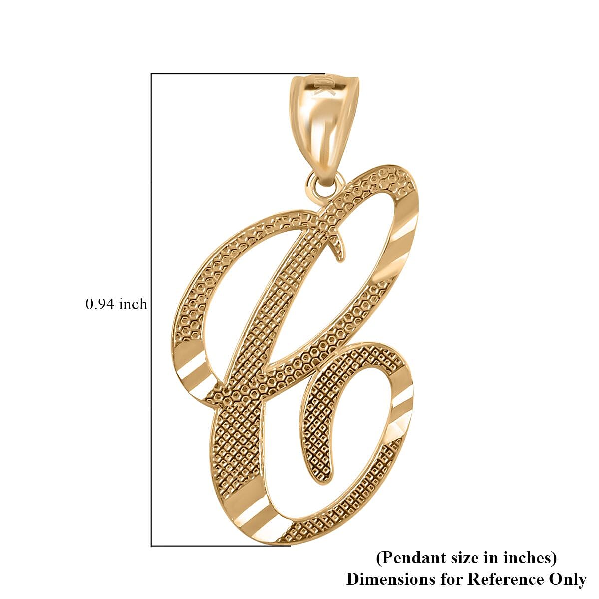 Buy 10K Yellow Gold Initial C Pendant at ShopLC.