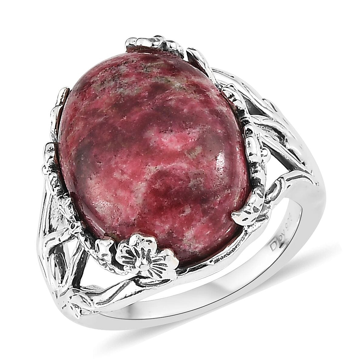 Buy Artisan Crafted Norwegian Thulite Ring in Sterling Silver 15.25 ctw ...