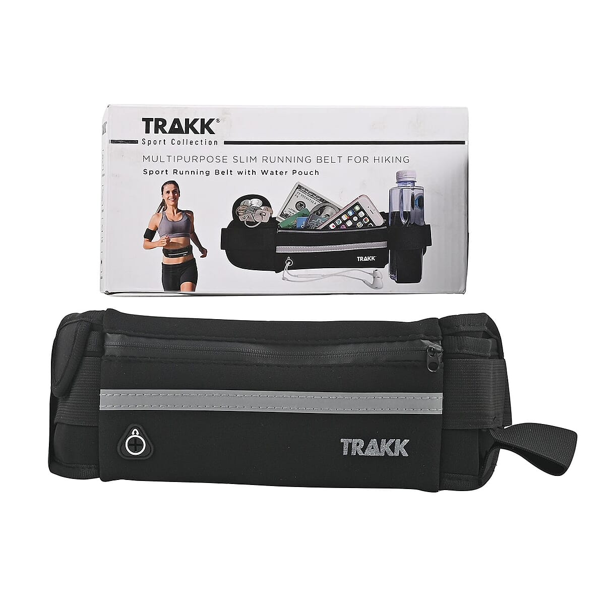 Buy Trakk Black Multipurpose Sports Belt with Water Pouch at ShopLC.