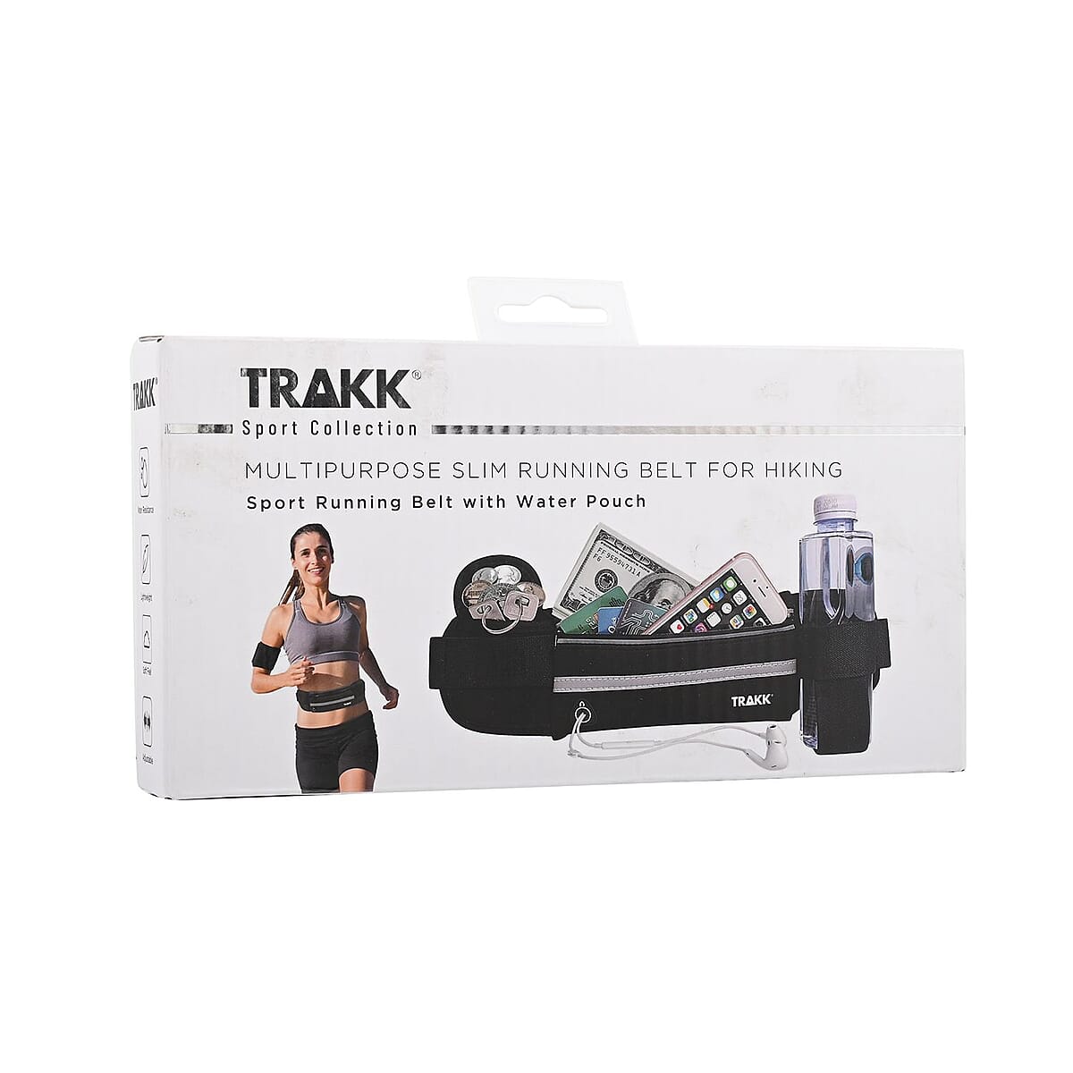 Buy Trakk Black Multipurpose Sports Belt with Water Pouch at ShopLC.