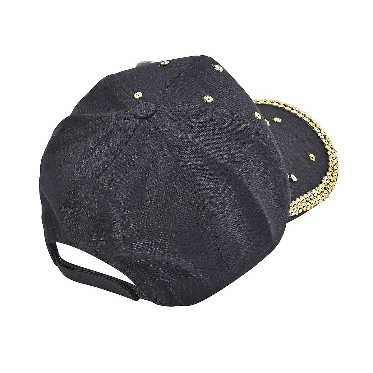 Buy Resin Crystal Butterfly Cap - Black at ShopLC.