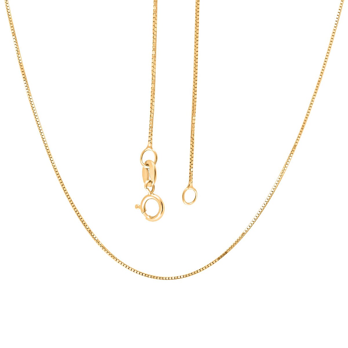 Buy 10K Yellow Gold 1mm Box Chain Necklace 20 Inches 1.10 Grams at ShopLC.