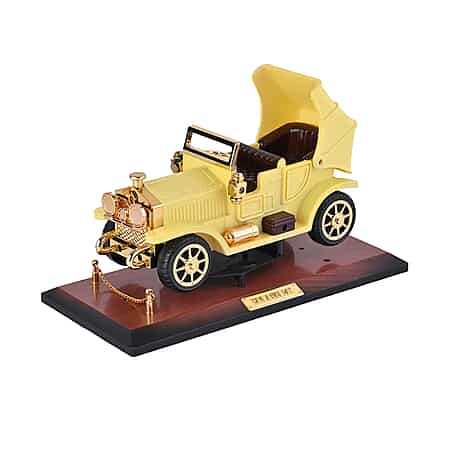 Buy Golden Color Vintage Car Shaped Music Box with Base at ShopLC.