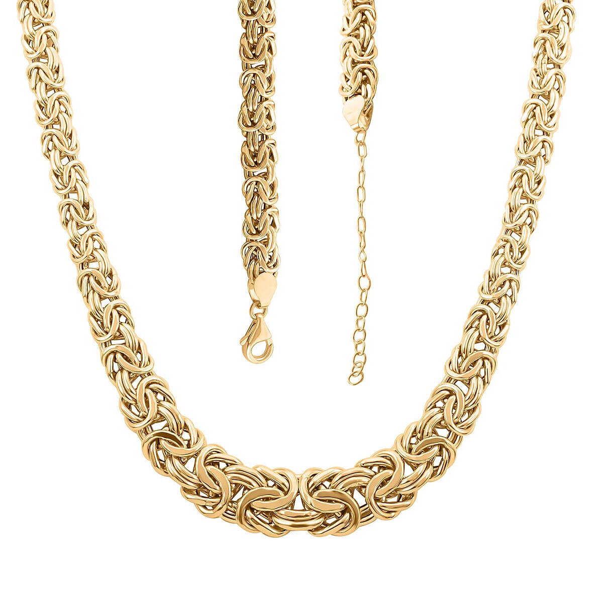 Buy Grande Byzantine Italian 10K Yellow Gold 15mm Necklace 18-20 Inches ...
