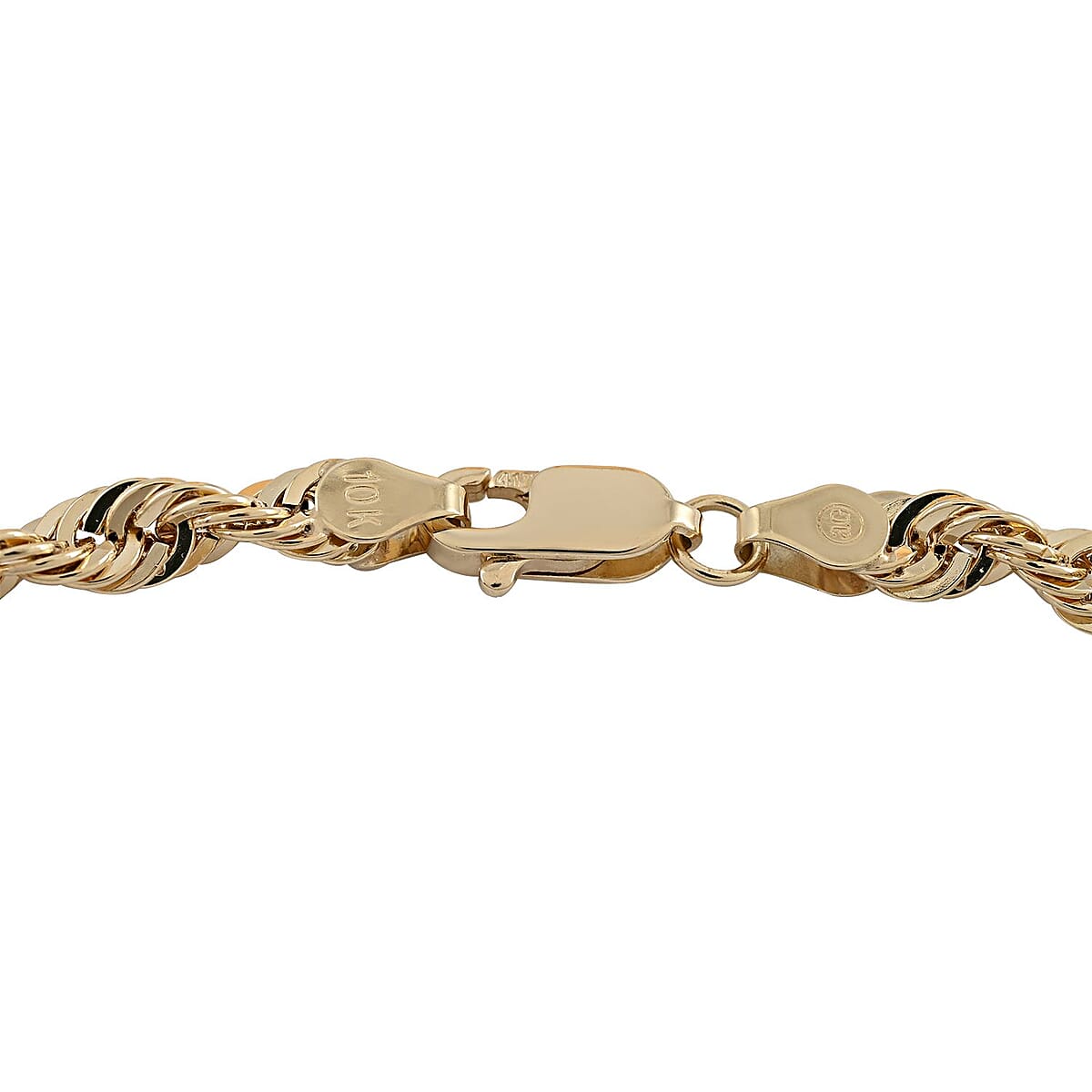Buy 10K Yellow Gold 3.3mm Quint Rope Chain Bracelet (8.00 In) 2.30 ...