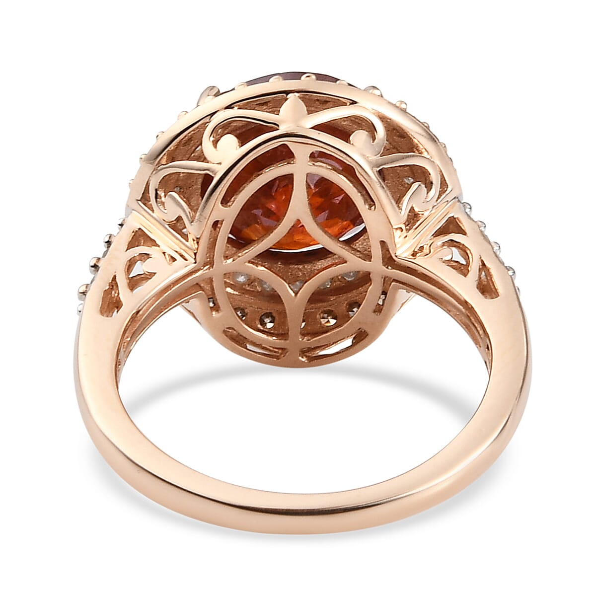 Buy Luxoro 10K Rose Gold Picos Altos Dark Orange Sphalerite, Natural ...