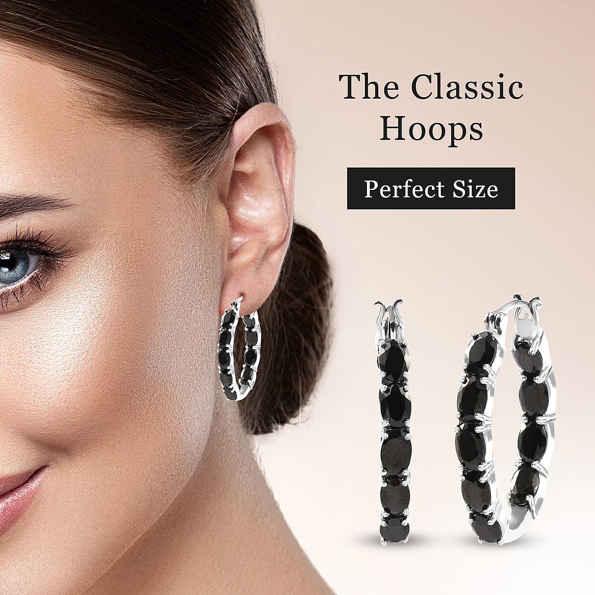 Buy D'Joy Elite Shungite Hoop Earrings, Shungite Hoops, Sterling Silver ...