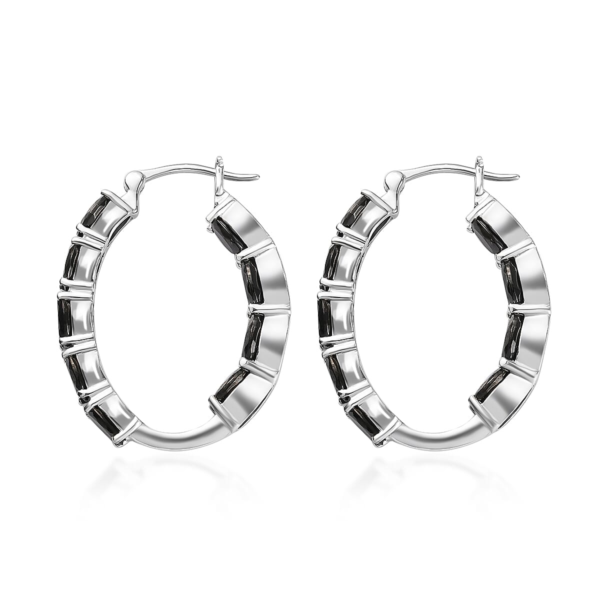 Buy D'Joy Elite Shungite Hoop Earrings, Shungite Hoops, Sterling Silver ...