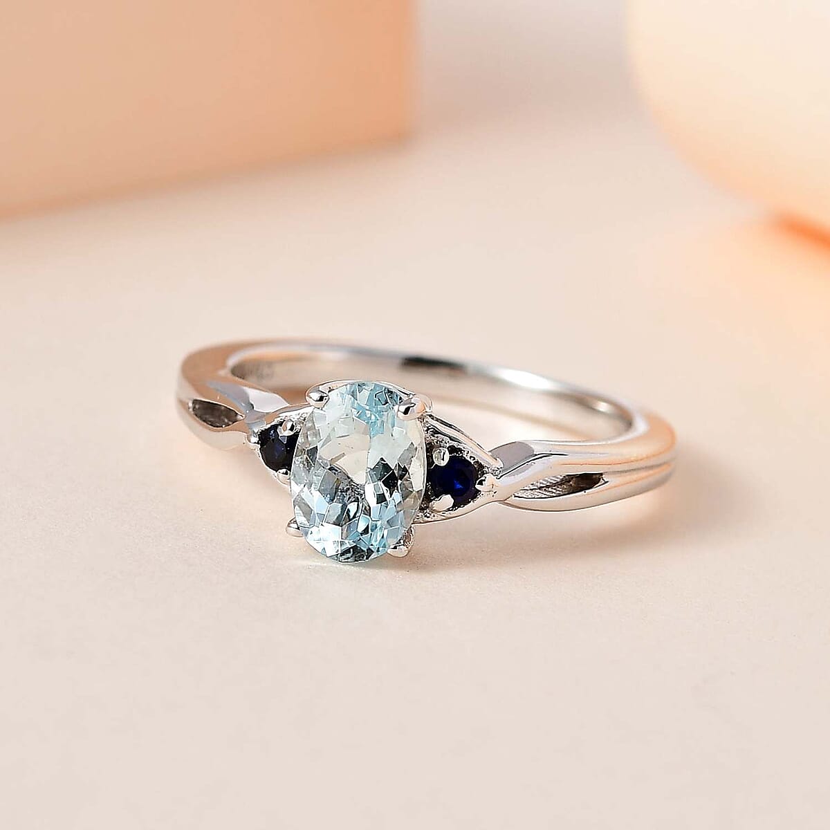 Buy Premium Mangoro Aquamarine and Kanchanaburi Blue Sapphire Infinity ...