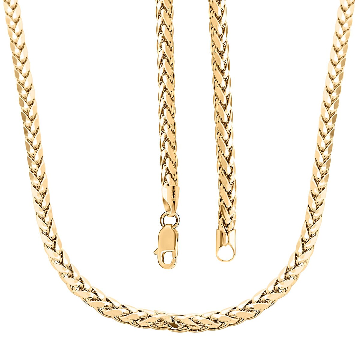 14K Yellow Gold 3mm Palma Chain Necklace 26 Inches 12.45 Grams