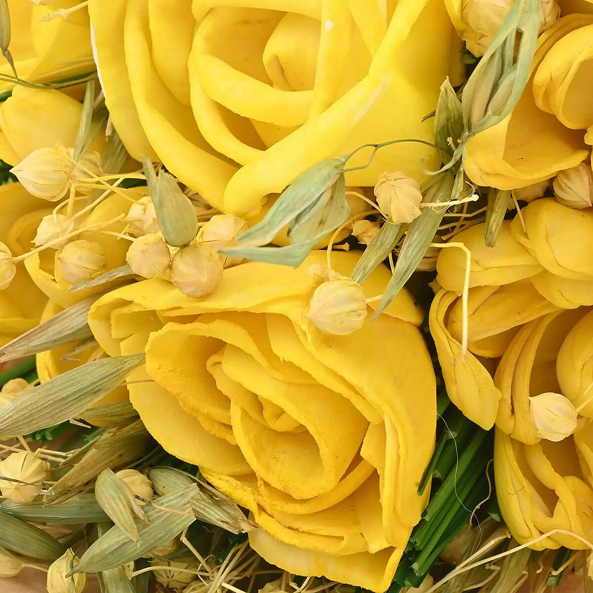 Buy Floral Bouquet with Dried Yellow Flower and Citrus Fragrance Spray ...