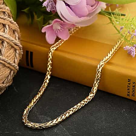 Buy 14K Yellow Gold 4mm Palma Chain Necklace 22 Inches 10.6 Grams at ...