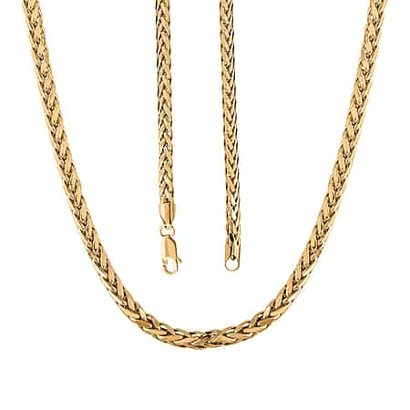 Buy 14K Yellow Gold 4mm Palma Chain Necklace 22 Inches 10.6 Grams at ...