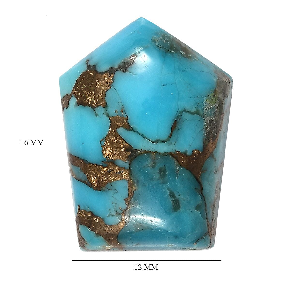 Buy AA Blue Turquoise (Fancy 16X12 mm) 8.37 ctw at ShopLC.