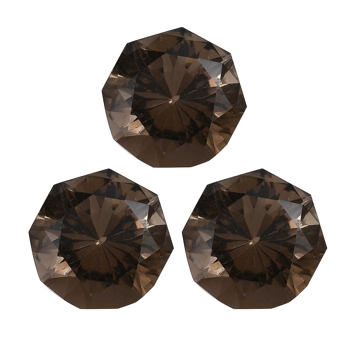 Buy AA Brazilian Smoky Quartz Set of 3 (Octillion 10 mm) 10.59 ctw at ...