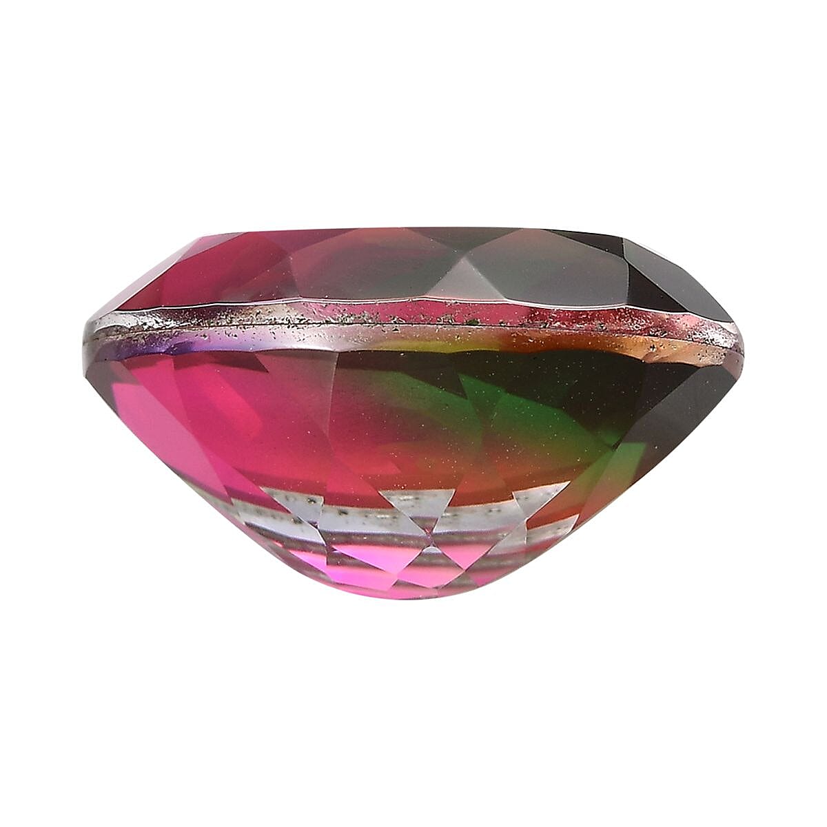 Buy Watermelon Quartz Triplet (Ovl 20x15 mm) 18.35 ctw at ShopLC.