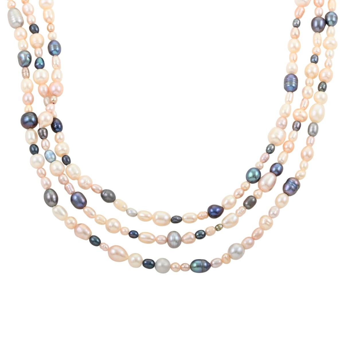 Buy Multi Color Freshwater Pearl Endless Necklace 80 Inches At Shoplc