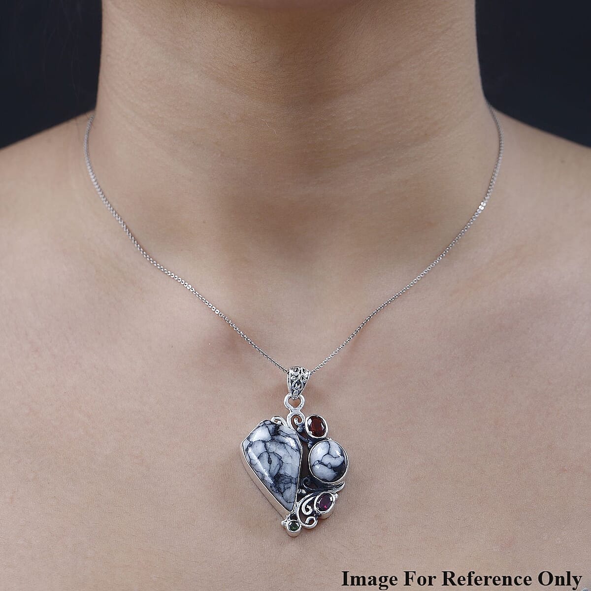 Buy Artisan Crafted Pinolith and Multi Gemstone Fancy Pendant in ...