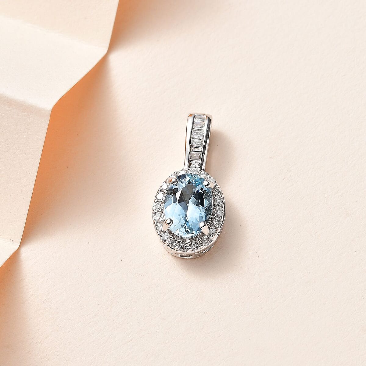 Buy Luxoro 14K White Gold AAA Santa Maria Aquamarine and G-H I2 Diamond ...