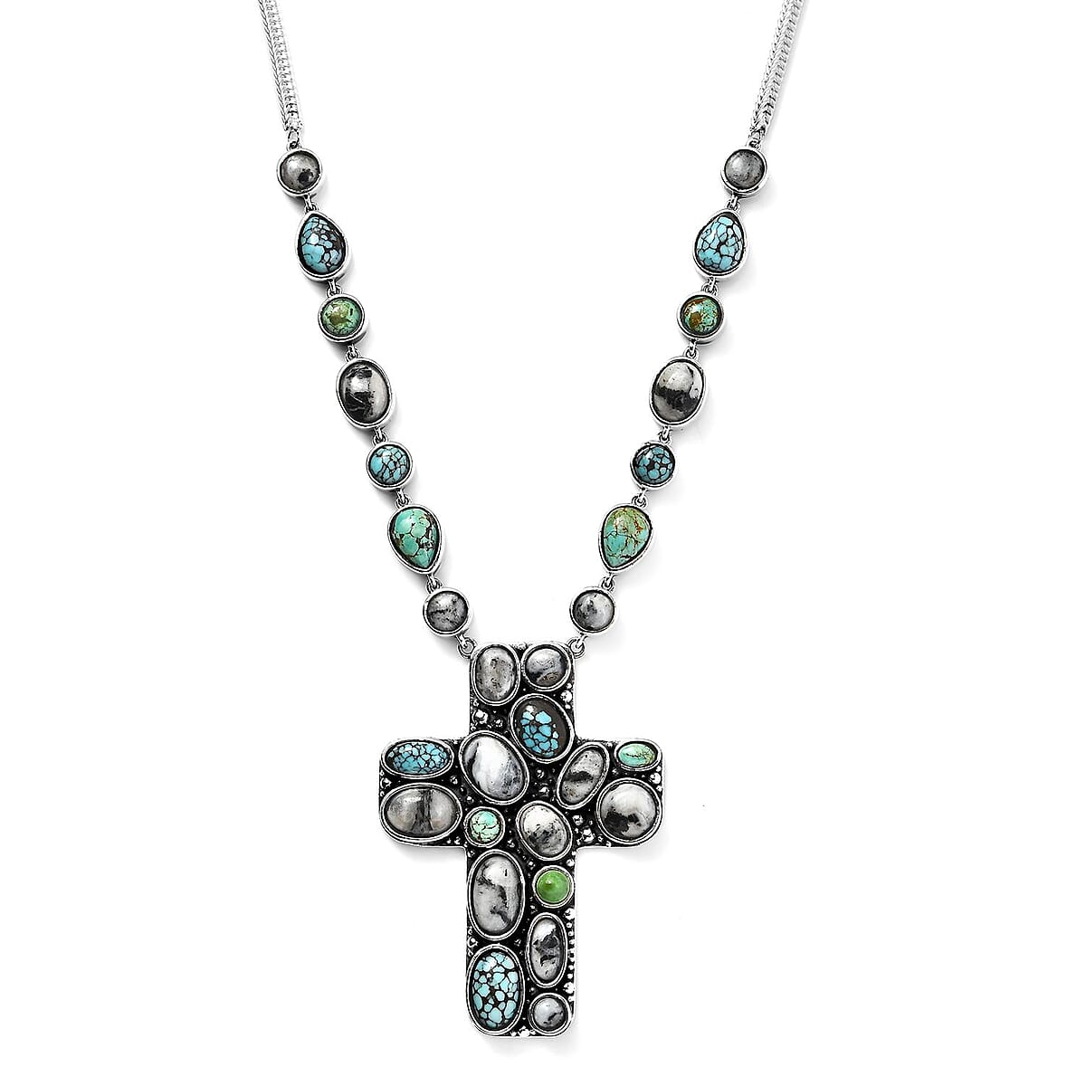 Buy Artisan Crafted Blue Moon Turquoise and Royston Turquoise Cross ...