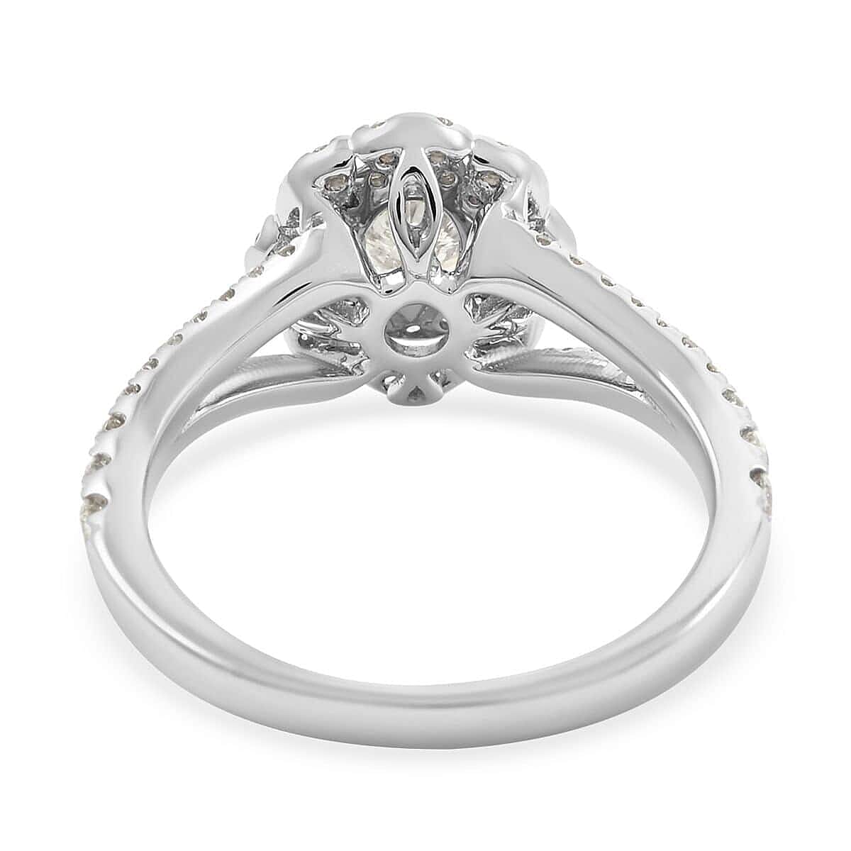 Buy Modani 14K White Gold SI-I1 Diamond Ring (Size 10.0) 1.00 ctw at ...