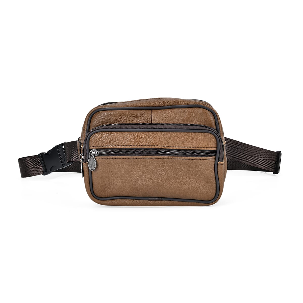 Buy Dark Brown Genuine Leather Rose Embossed Waist Bag at ShopLC.