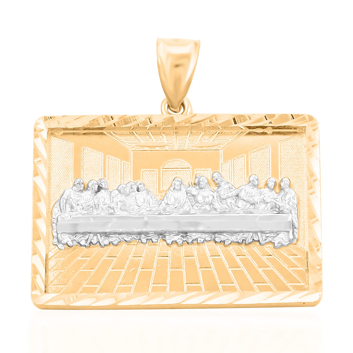 Buy 10K Yellow and White Gold Last Supper Pendant 5.50 Grams at ShopLC.
