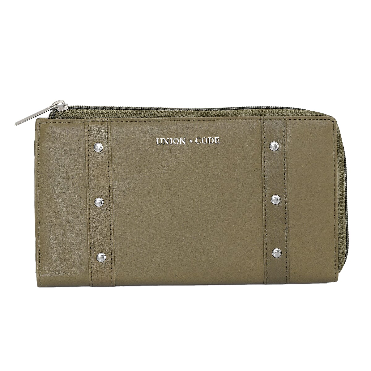 Buy Union Code Moss Green Genuine Leather RFID Women's Wallet at ShopLC.