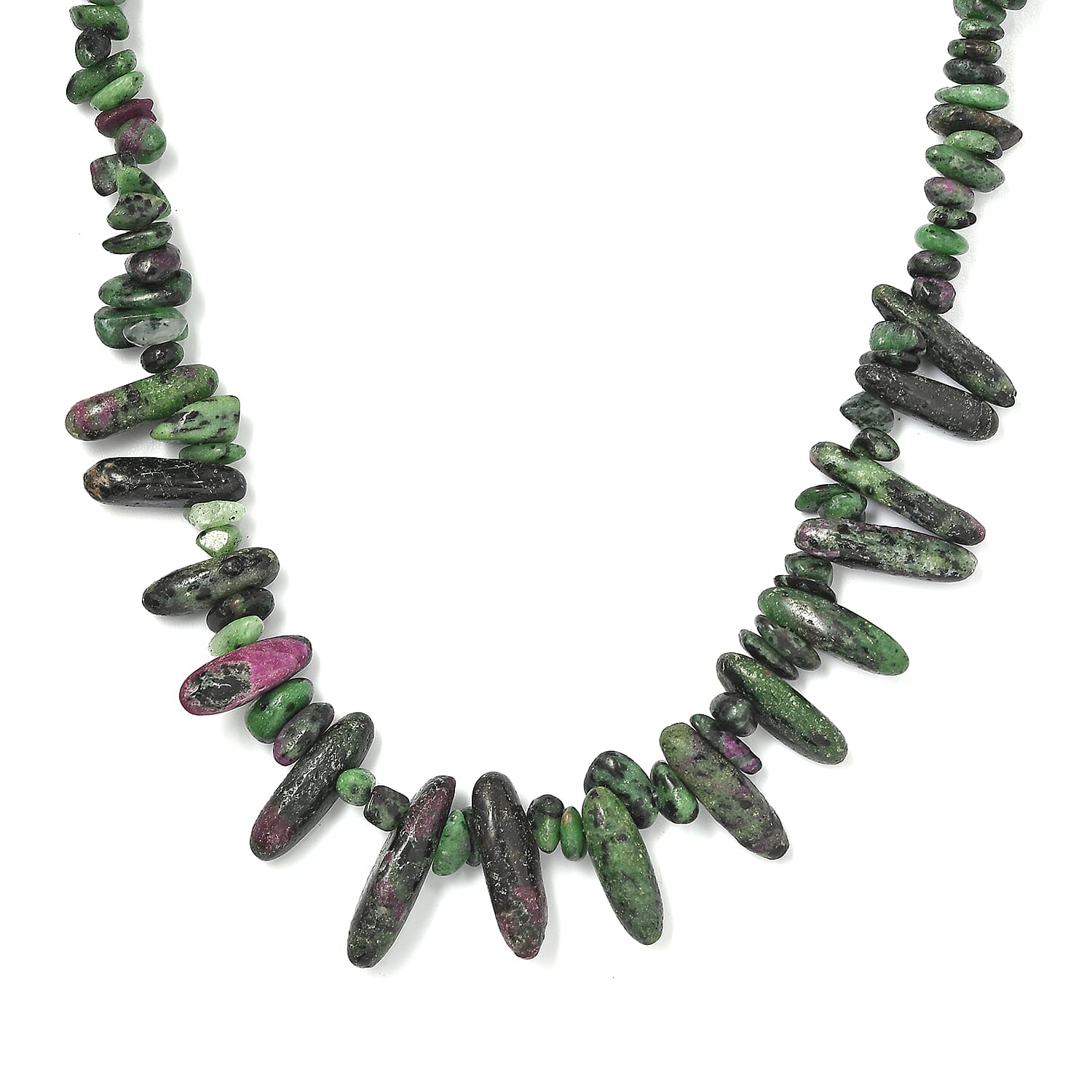 Buy Karis Ruby Zoisite 300.00 ctw Necklace in Platinum Bond 20 Inches at ShopLC
